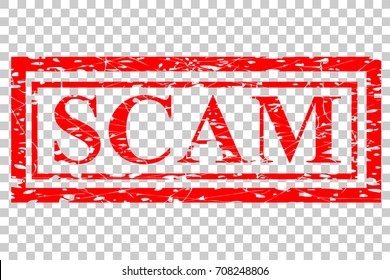 Rubber Stamp Effect Scam Transparent Effect Stock Vector (Royalty Free ...