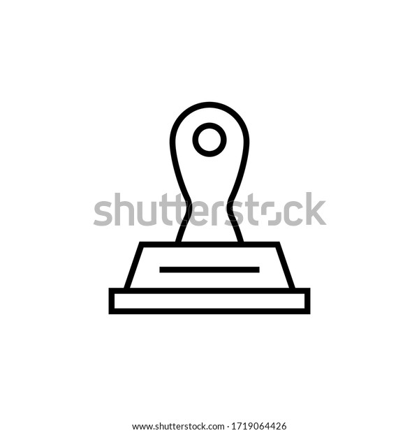 Rubber Stamp Icon Outline Design Vector Stock Vector (Royalty Free ...