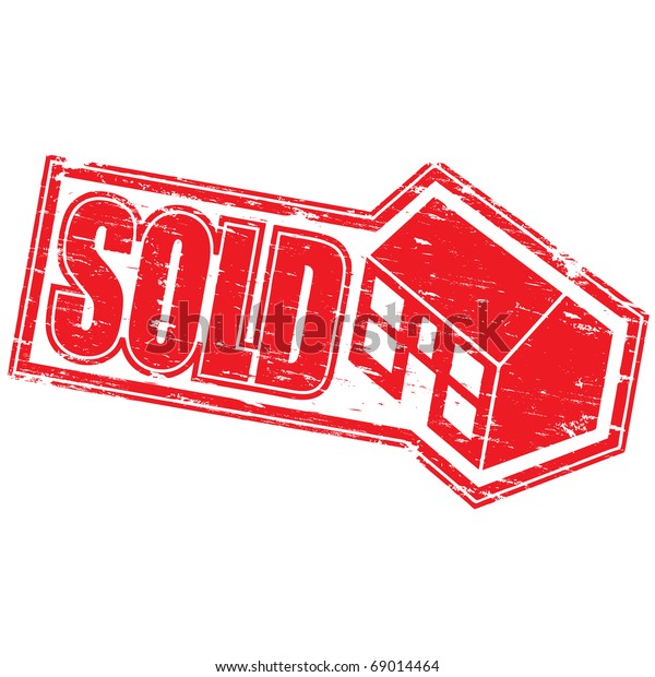 Rubber Stamp Illustration Showing Sold Text Stock Vector (Royalty Free ...