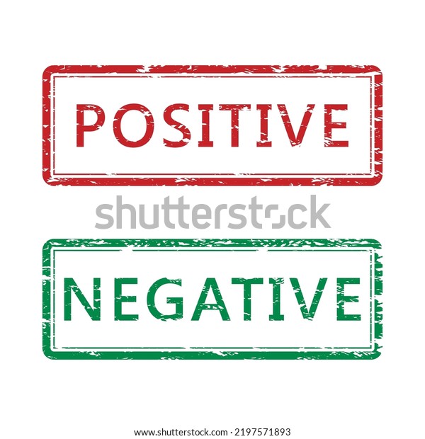 Rubber Stamp Positive Negative Result Test Stock Vector (Royalty Free ...