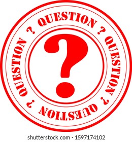 Rubber Stamp Shape Symbol Question Mark Stock Vector (Royalty Free ...
