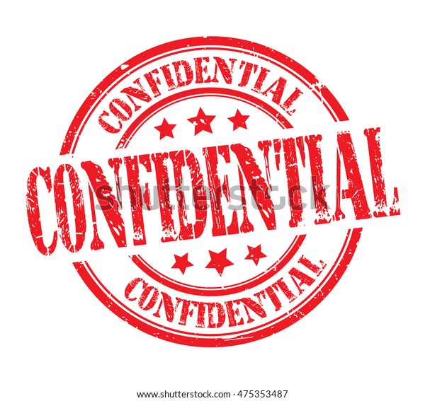 Rubber Stamp Text Confidential On White Stock Vector (Royalty Free ...