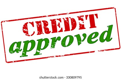 Rubber Stamp Text Credit Approved Inside Stock Vector (Royalty Free ...