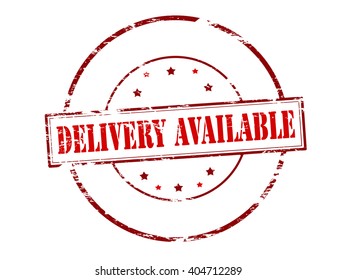 Rubber Stamp Text Delivery Available Inside Stock Vector (Royalty Free ...