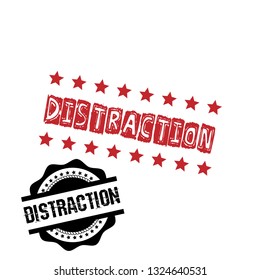 Rubber Stamp Text Distraction Distraction Rubber Stock Vector (Royalty ...