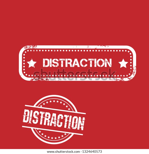 Rubber Stamp Text Distraction Distraction Rubber Stock Vector (Royalty ...