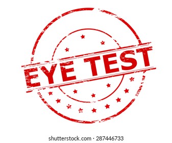 Rubber Stamp Text Eye Test Inside Stock Vector (Royalty Free) 287446733 ...