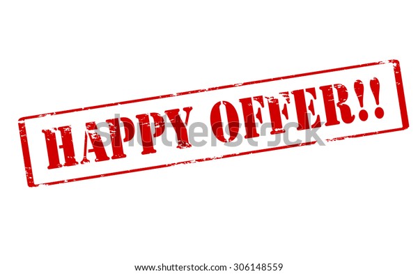 Rubber Stamp Text Happy Offer Inside Stock Vector (Royalty Free ...