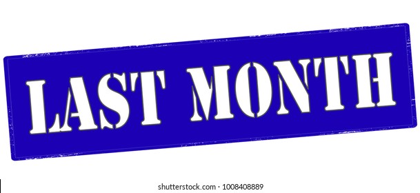 Rubber Stamp Text Last Month Inside Stock Vector (Royalty Free ...