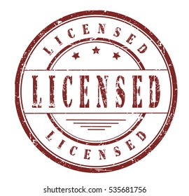 Rubber Stamp Text Licensed On White Stock Vector (Royalty Free ...