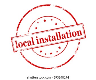 Rubber Stamp Text Local Installation Inside Stock Vector (Royalty Free ...