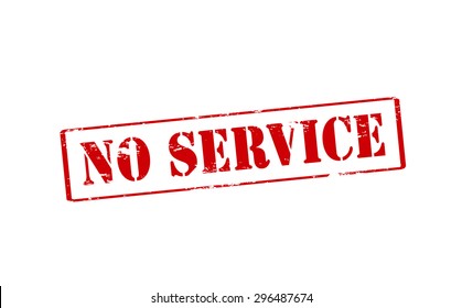 Rubber Stamp Text No Service Inside Stock Vector (Royalty Free ...
