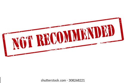 152 Not recommended stamp Images, Stock Photos & Vectors | Shutterstock