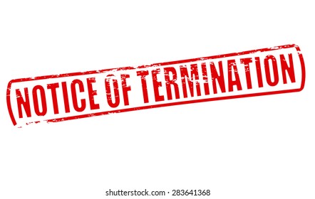 Rubber Stamp Text Notice Termination Inside Stock Vector (Royalty Free ...