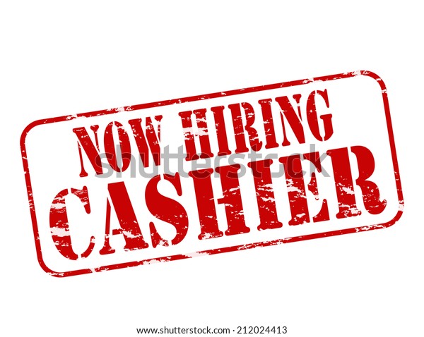 Rubber Stamp Text Now Hiring Cashier Stock Vector (Royalty Free ...