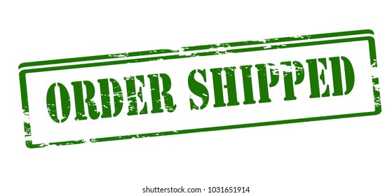 Rubber Stamp Text Order Shipped Inside Stock Vector (Royalty Free ...