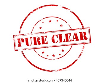 Rubber Stamp Text Pure Clear Inside Stock Vector (Royalty Free ...
