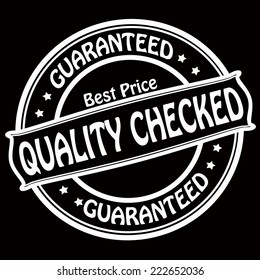 Rubber Stamp Text Quality Checked Inside Stock Vector (Royalty Free ...