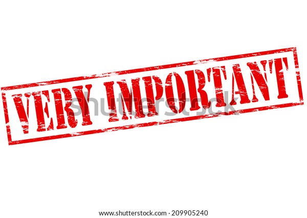 Rubber Stamp Text Very Important Inside Stock Vector (Royalty Free ...