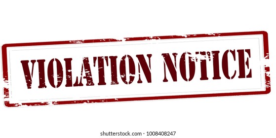 764 Note Violation Images, Stock Photos & Vectors | Shutterstock