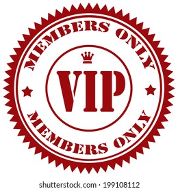 Rubber Stamp Text Vipmembers Onlyvector Illustration Stock Vector ...