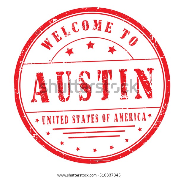 Rubber Stamp Text Welcome Austin United Stock Vector (Royalty Free ...