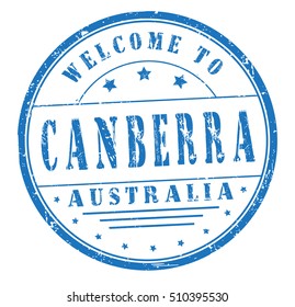 Rubber Stamp Text Welcome Canberra Australia Stock Vector (Royalty Free ...