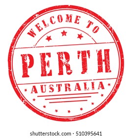 Rubber Stamp Text Welcome Perth Australia Stock Vector (Royalty Free ...