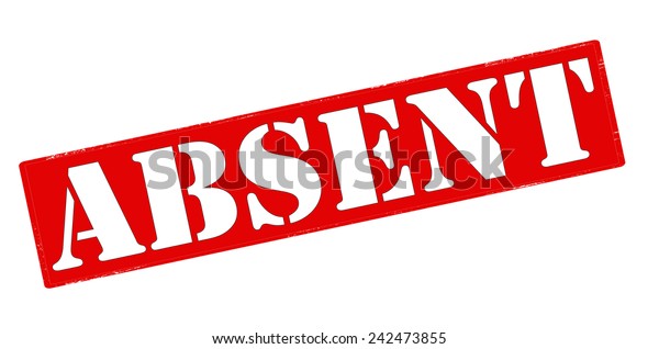 Rubber Stamp Word Absent Inside Vector: vector de stock (libre de ...