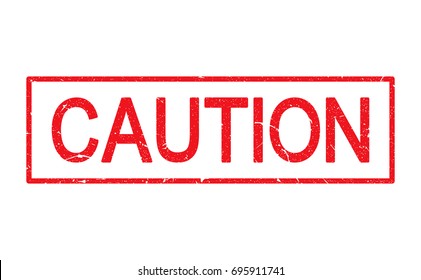 Rubber Stamp Word Caution Red Stamp Stock Vector (Royalty Free ...