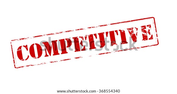 Rubber Stamp Word Competitive Inside Vector Stock Vector (Royalty Free ...