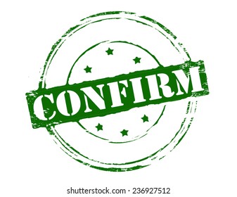 Rubber Stamp Word Confirm Inside Vector Stock Vector (Royalty Free ...