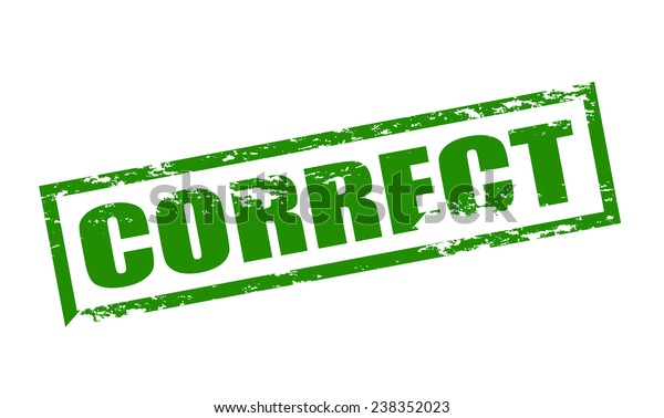 Rubber Stamp Word Correct Inside Vector Stock Vector (Royalty Free ...