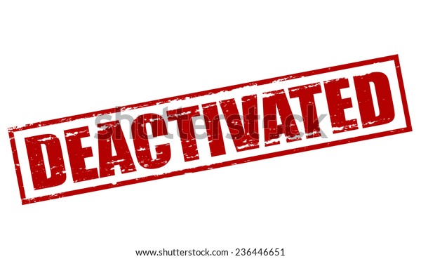 Rubber Stamp Word Deactivated Inside Vector Stock Vector (Royalty Free ...