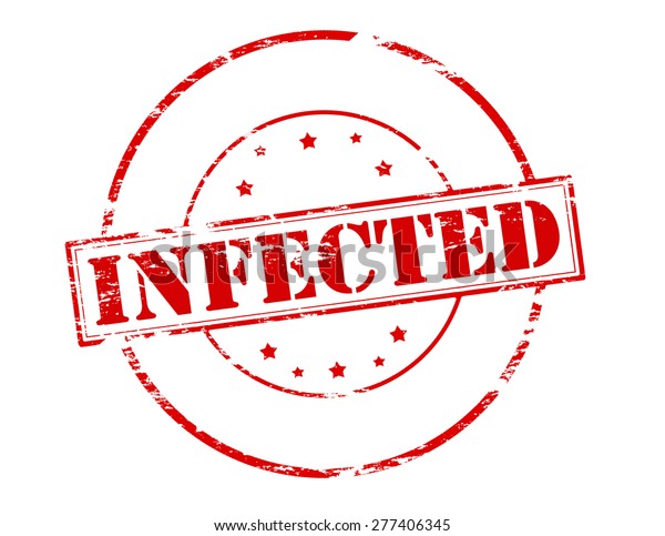 Rubber Stamp Word Infected Inside Vector Stock Vector (Royalty Free ...