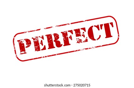 Rubber Stamp Word Perfect Inside Vector Stock Vector (Royalty Free ...
