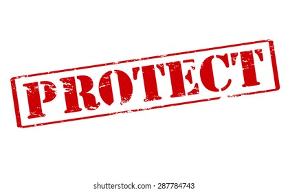 Rubber Stamp Word Protect Inside Vector Stock Vector (Royalty Free ...