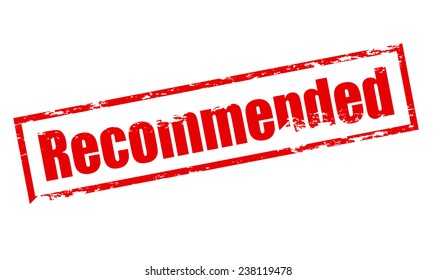 Rubber Stamp Word Recommended Inside Vector: เวกเตอร์สต็อก (ปลอดค่า ...