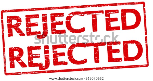 Rubber Stamp Word Rejected Inside Vector: vector de stock (libre de ...