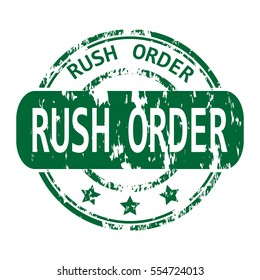 Rubber Stamp Word Rush Order Isolated Stock Vector (Royalty Free ...