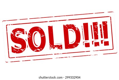 Rubber Stamp Word Sold Inside Vector Stock Vector (Royalty Free ...