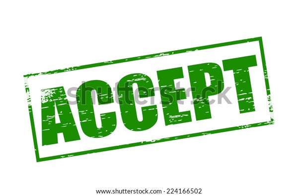Rubber Stamps Word Accept Inside Vector: เวกเตอร์สต็อก (ปลอดค่า ...