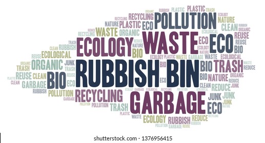 Rubbish Bin Word Cloud Stock Vector (Royalty Free) 1376956415 ...
