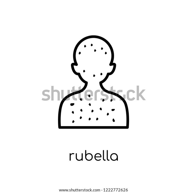 Rubella Icon Trendy Modern Flat Linear Stock Vector (Royalty Free ...