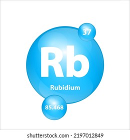 Rubidium Rb Icon Structure Chemical Element Stock Vector (Royalty Free ...