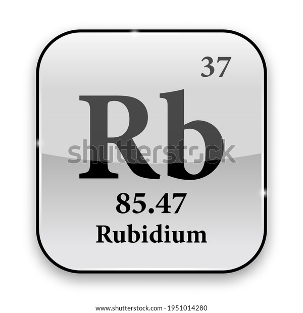 Rubidium Symbolchemical Element Periodic Table On Stock Vector (Royalty ...