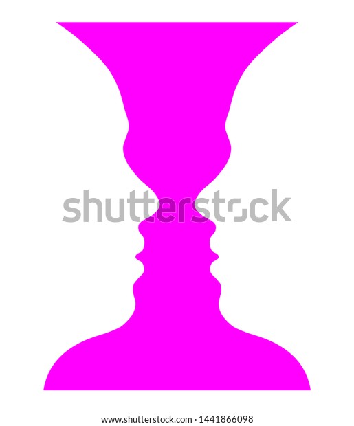 Rubin Vase Optical Illusion Head Girl Stock Vector (Royalty Free ...