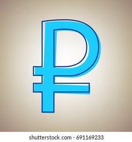 Ruble Sign Vector Golden Icon Border Stock Vector (Royalty Free) 1210728484