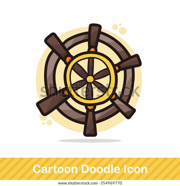 Rudder Color Doodle Stock Vector (Royalty Free) 354969770 | Shutterstock