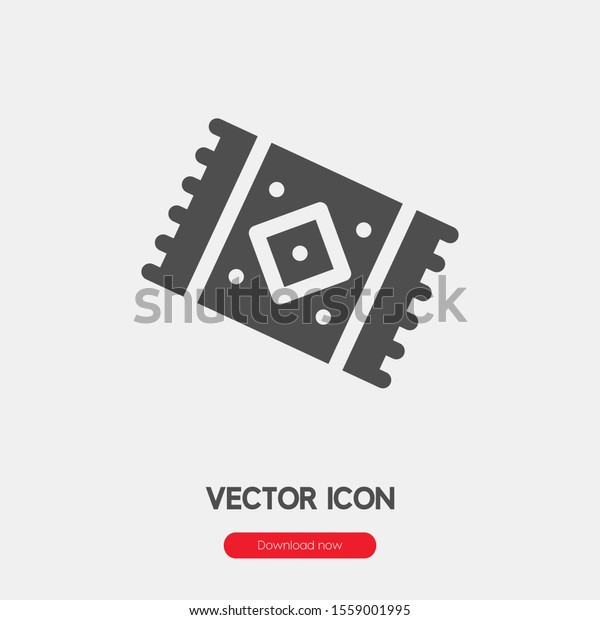 Rug Icon Vector Carpet Symbol Linear Stock Vector (Royalty Free ...